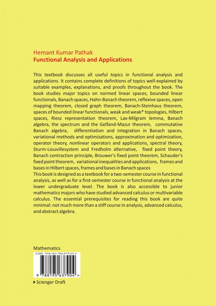 Functional Analysis and Applications – Scienger